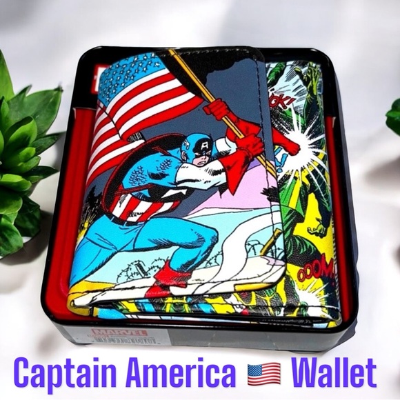 Marvel | Bags | Mens Marvel Captain America Wallet Nwt | Poshmark